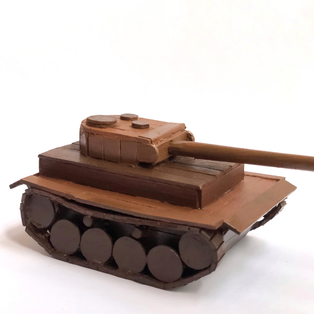 Mini Popsicle Stick Tank - PakistanCreates