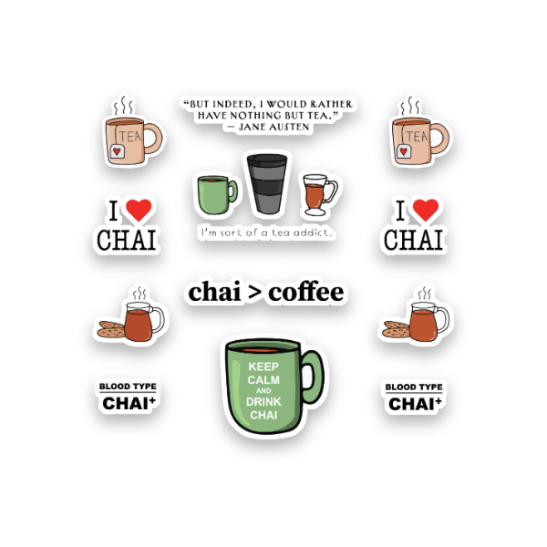 Buy Chai Lovers Stickers Pack Online In Pakistan - PakistanCreates