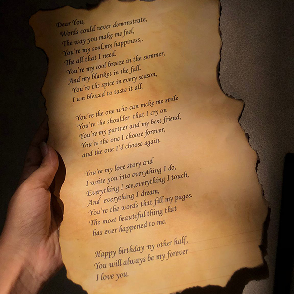 Buy Vintage Letter With Burnt Effect (custom text) Online - PakistanCreates